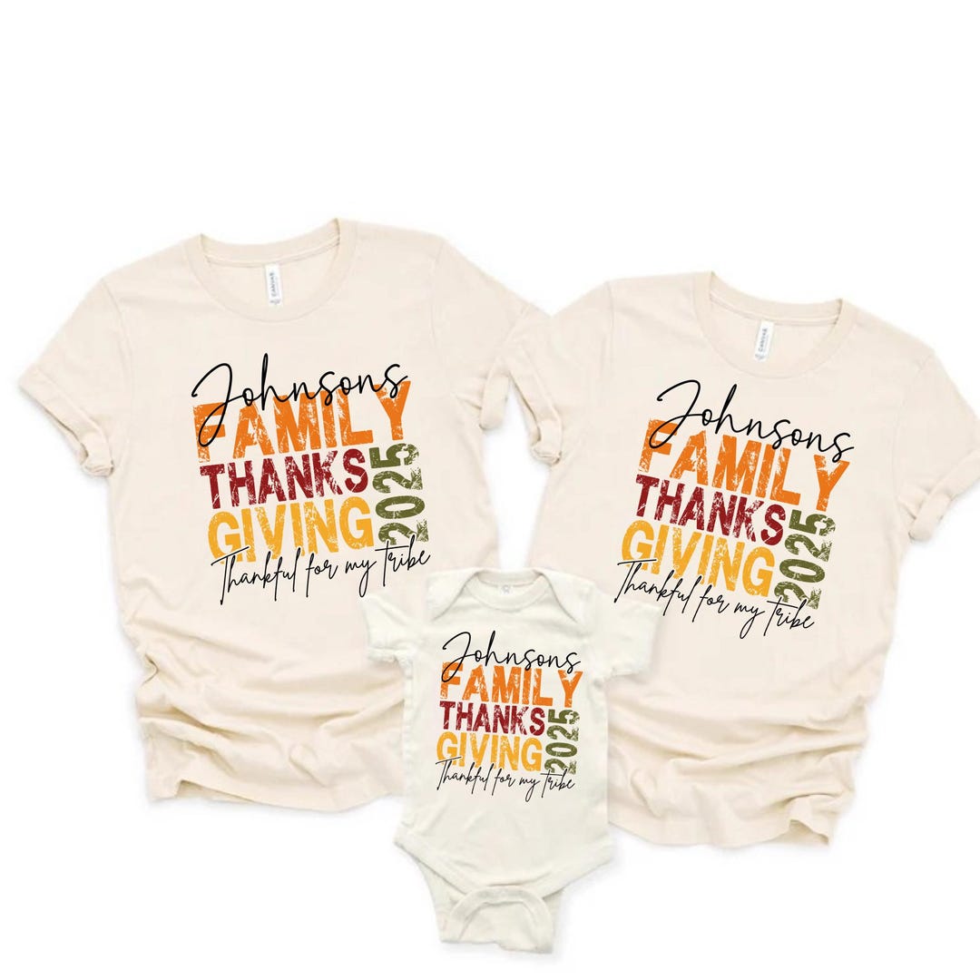 Custom Family Thanksgiving Shirts Personalized Matching Family ...