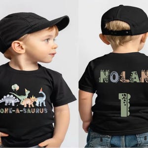 Personalized Dinosaur Birthday Shirt Custom Age Birthday Shirt ...