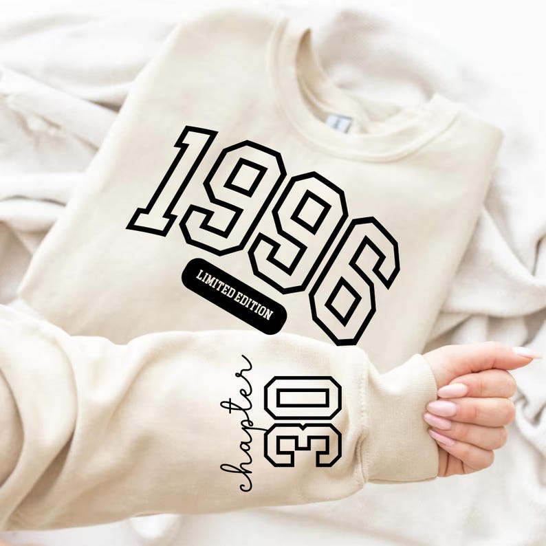 Personalized 30th Birthday Shirt Limited Edition 1996 Sweatshirt for ...