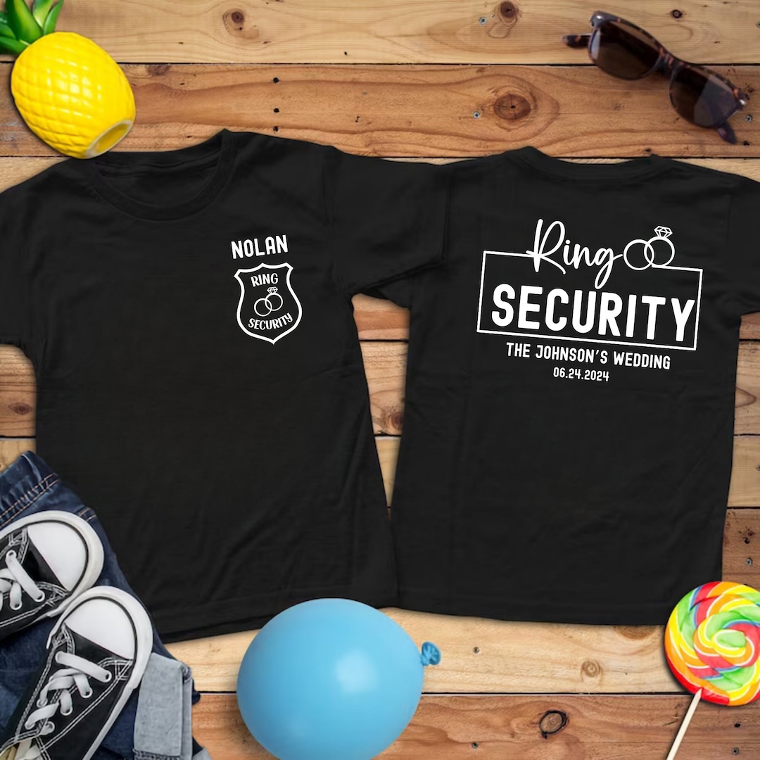Custom Ring Security Shirt Personalized Ring Bearer Shirt Gift Ring ...