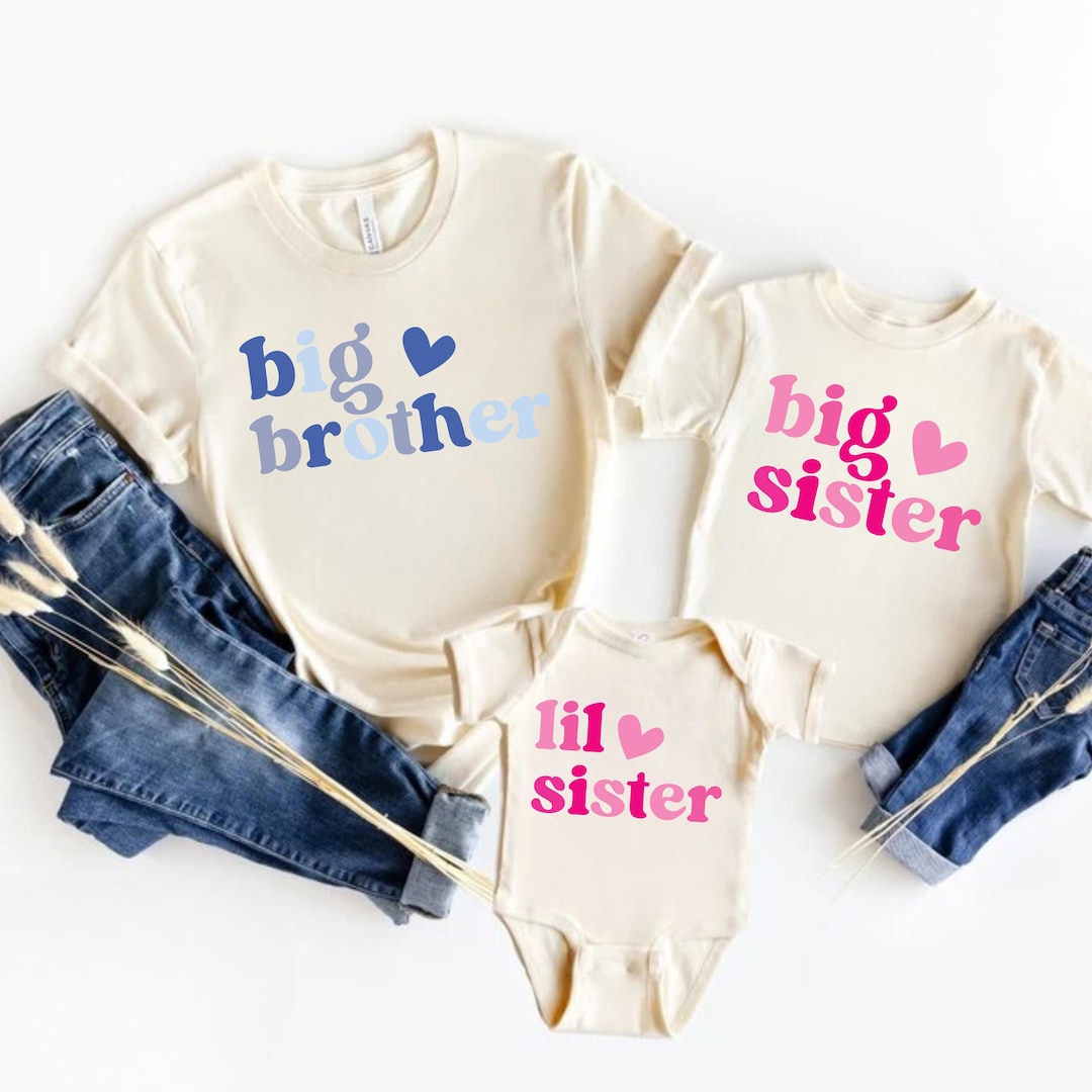 Matching Sibling Shirts, Pregnancy Announcement Shirt, Big Sis Lil Bro ...