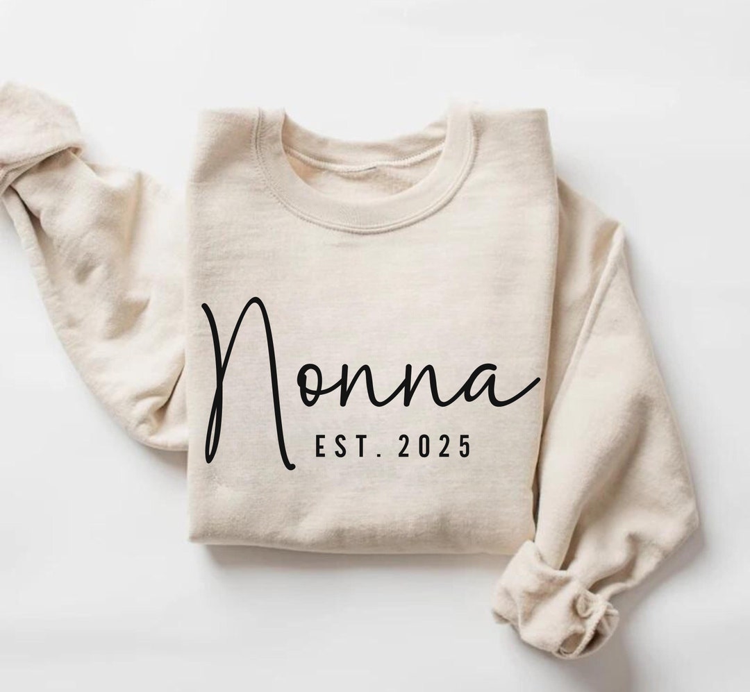 Custom Nonna EST Shirt, Personalized Grandma Gift, Unique Nonna Apparel, Mother's Day Present ...