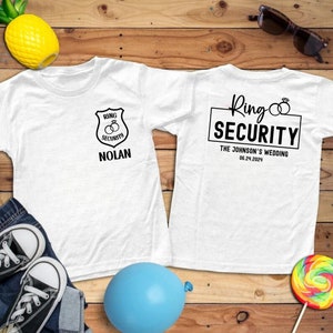 Custom Ring Security Shirt Personalized Ring Bearer Shirt Gift Ring ...