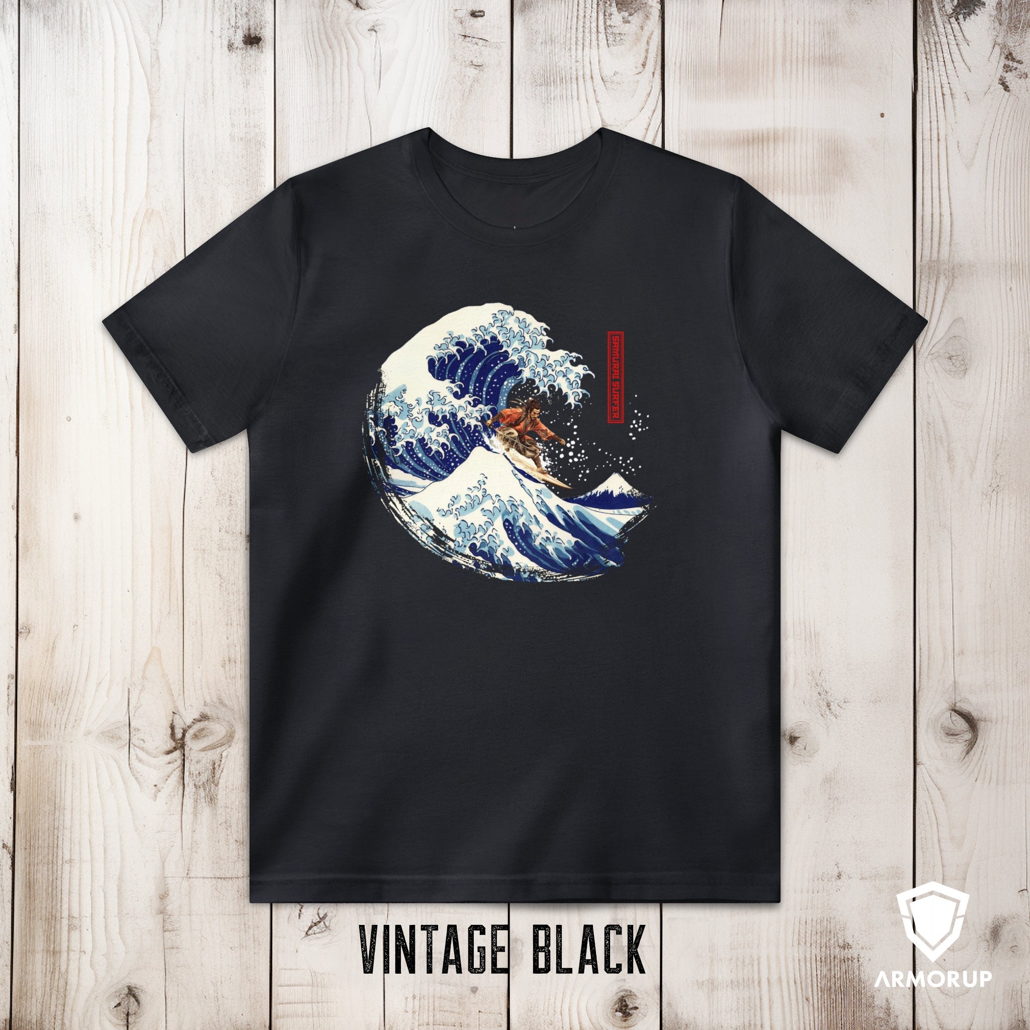 Samurai Surfing the Great Wave of Kanagawa - Etsy