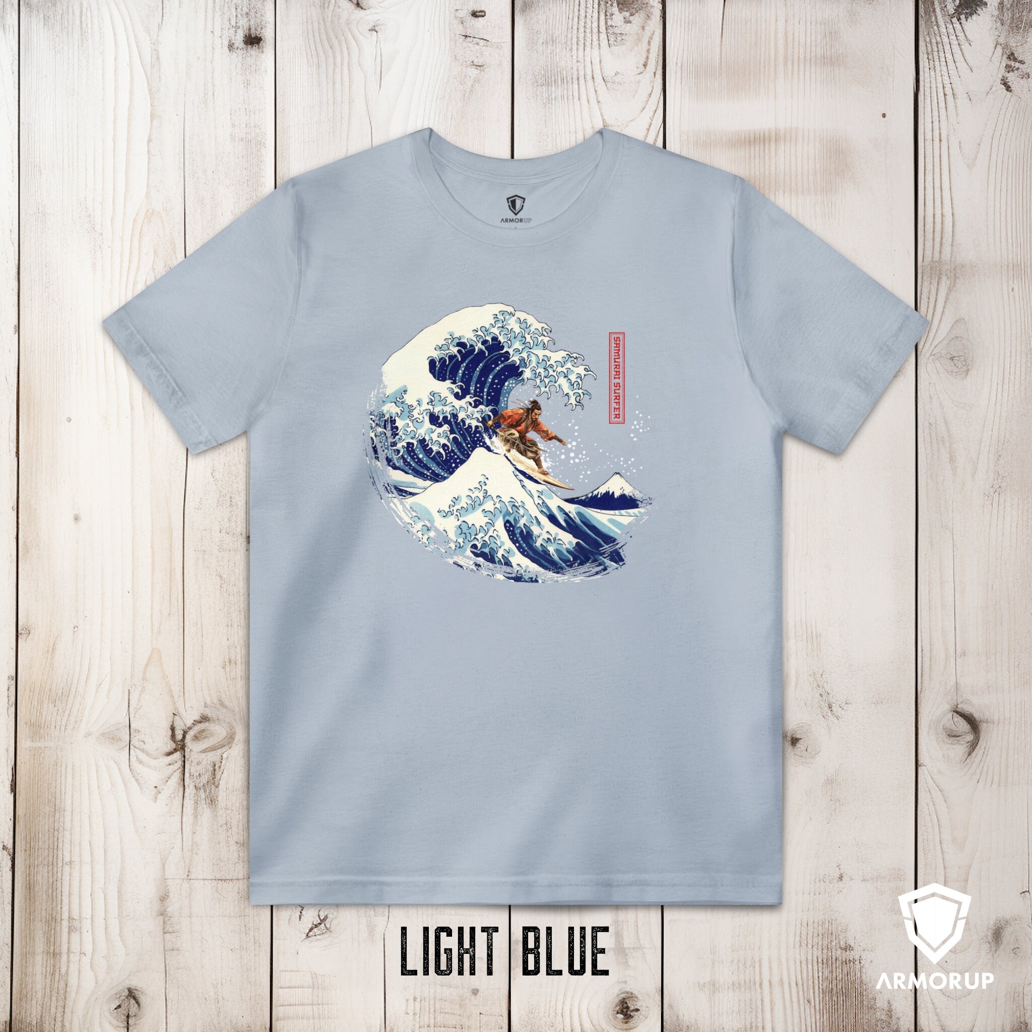Samurai Surfing the Great Wave of Kanagawa - Etsy