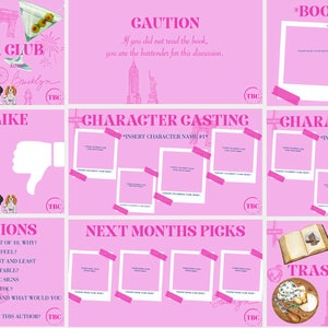 Book Club Group Powerpoint Guide Pack of 5 - Etsy