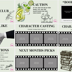 Book Club Group Powerpoint Guide Pack of 5 - Etsy