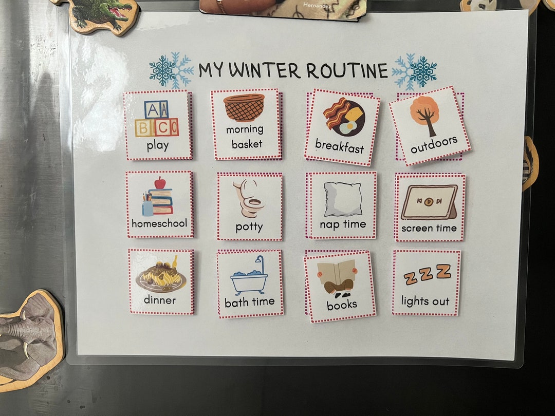 Visual Schedule Laminated - Routine for Speech Therapy, Homeschool ...