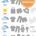 Weather Chart for Kids, Educational Weather What to Wear for Toddler ...