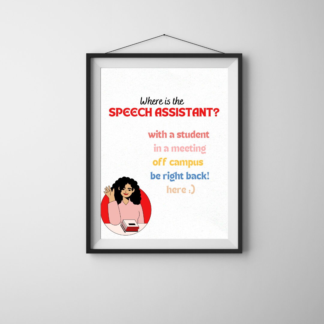 SLPA Posters for Speech Therapy Classroom Bundle, Cute Speech Room ...