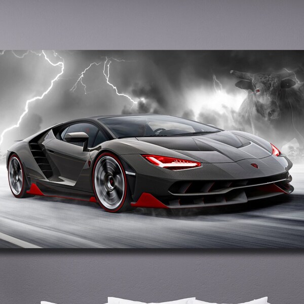 Canvas Lamborghini Painting - Etsy