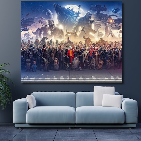 Movie Blockbuster Characters Art - Etsy