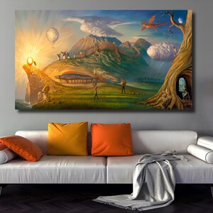 Vladimir Kush Human Way Canvas Wall Art, Art Print, Poster, Surreal ...