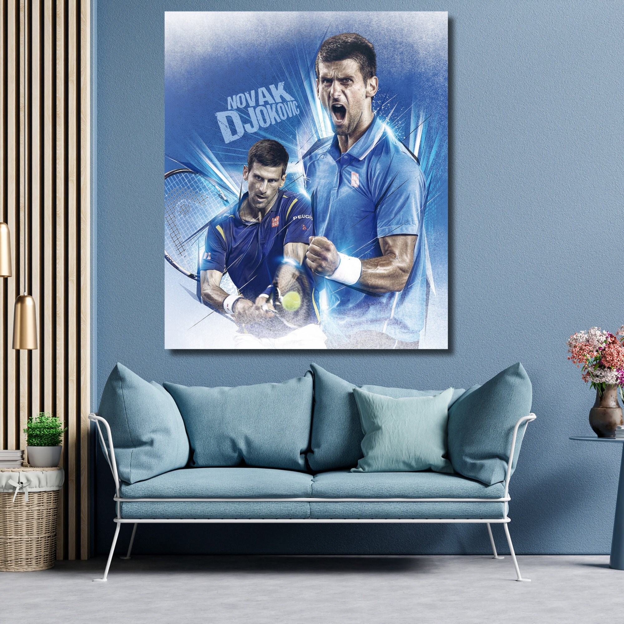 Novak Djokovic Poster, Motivation Art, Sports Room Art, Tennis Wall Art ...