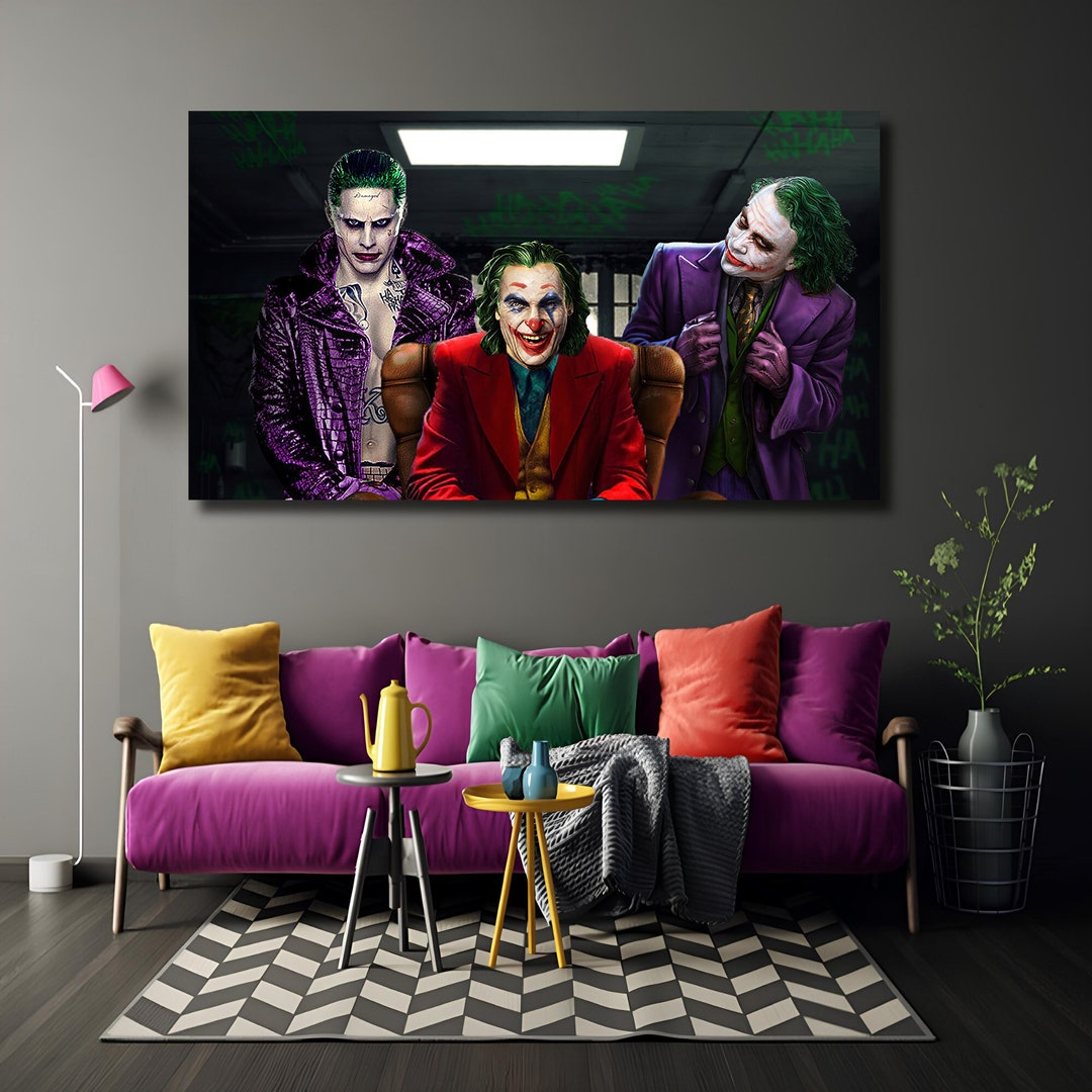 Joker Print Canvas Wall Art Joker Canvas Art Joker Art Joker Wall Decor ...