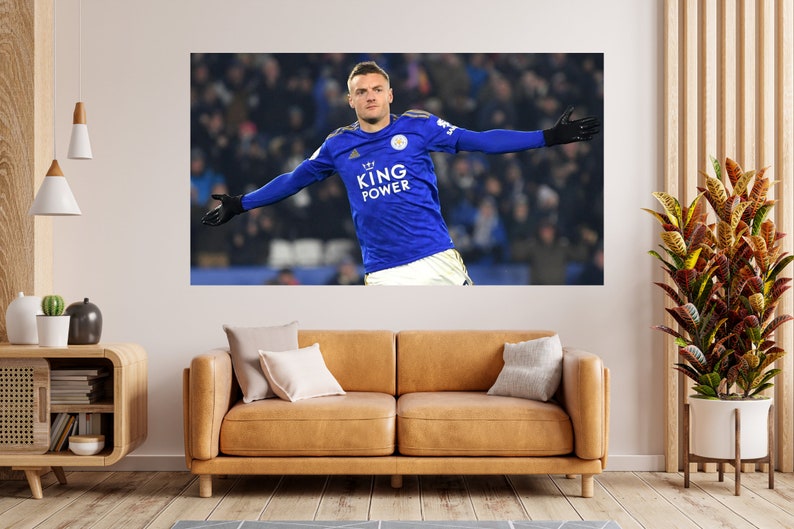 Jamie Vardy Poster, Football Sport Gift Wall Art, Home Decor Art, Jamie ...