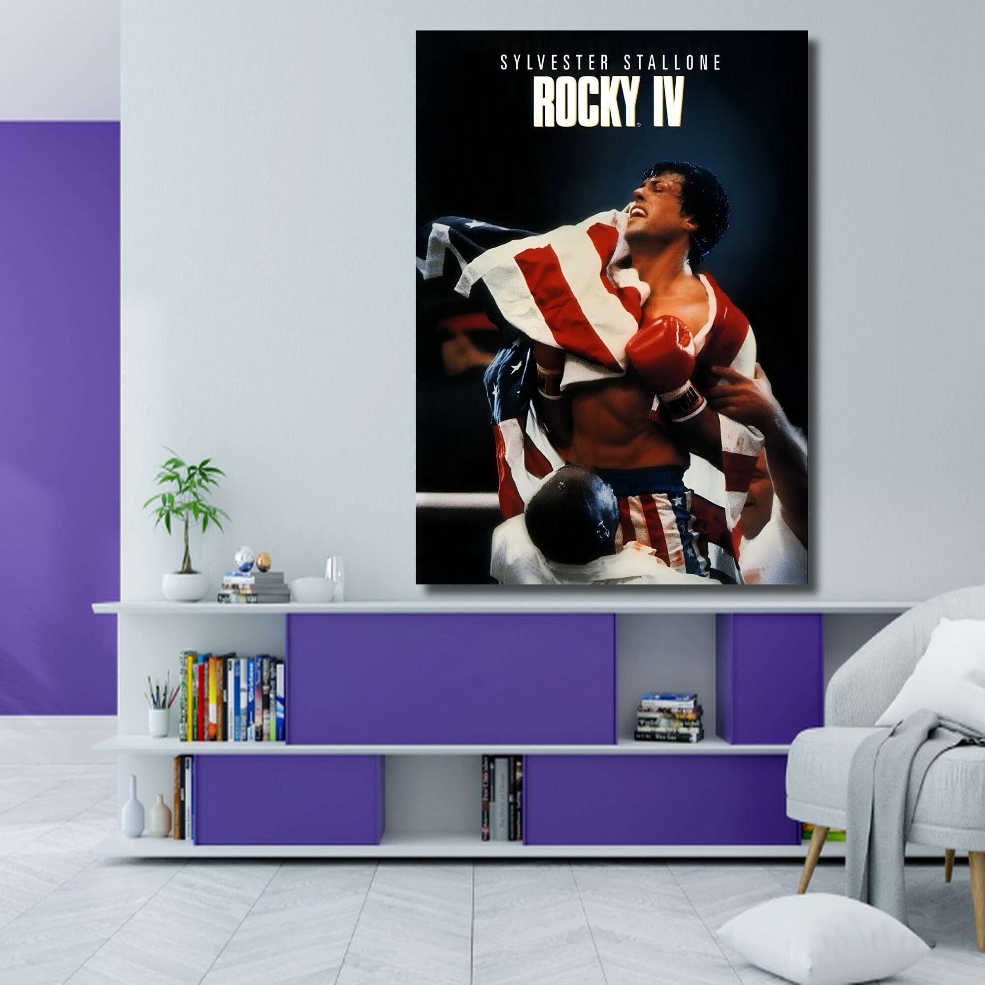 Rocky Balboa Movie Wall Décor Rocky IV Champion Poster Home - Etsy
