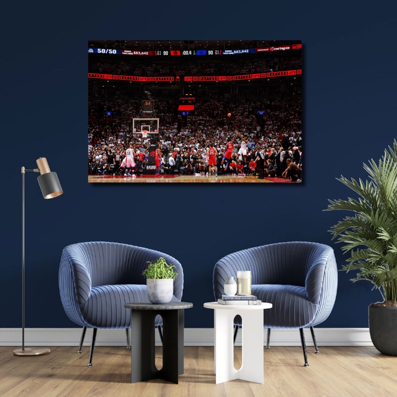 Kawhi Leonard's Incredible Buzzer-beater Shot Canvas Wall Art 13/05/19 ...