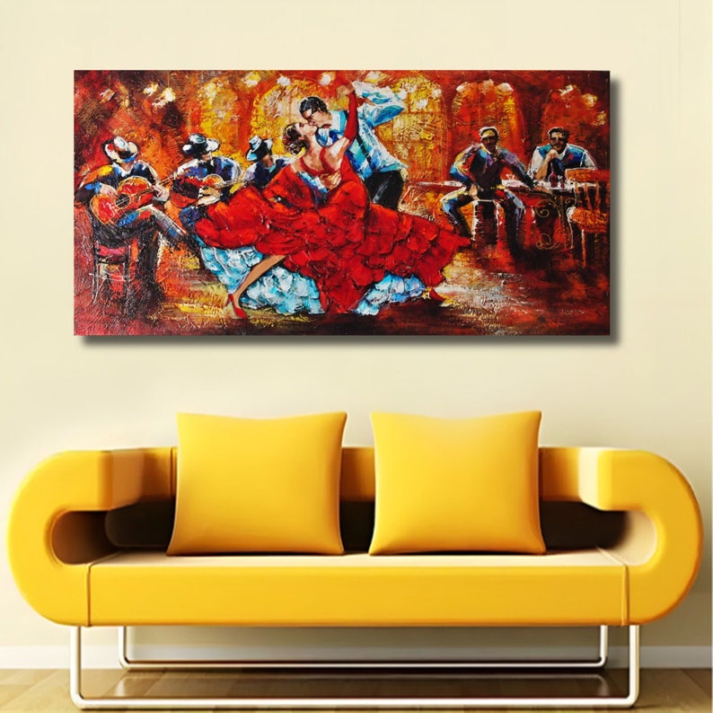 Tango Canvas Wall Art, Tango Couple Print, Dance Poster, Tango Painting ...