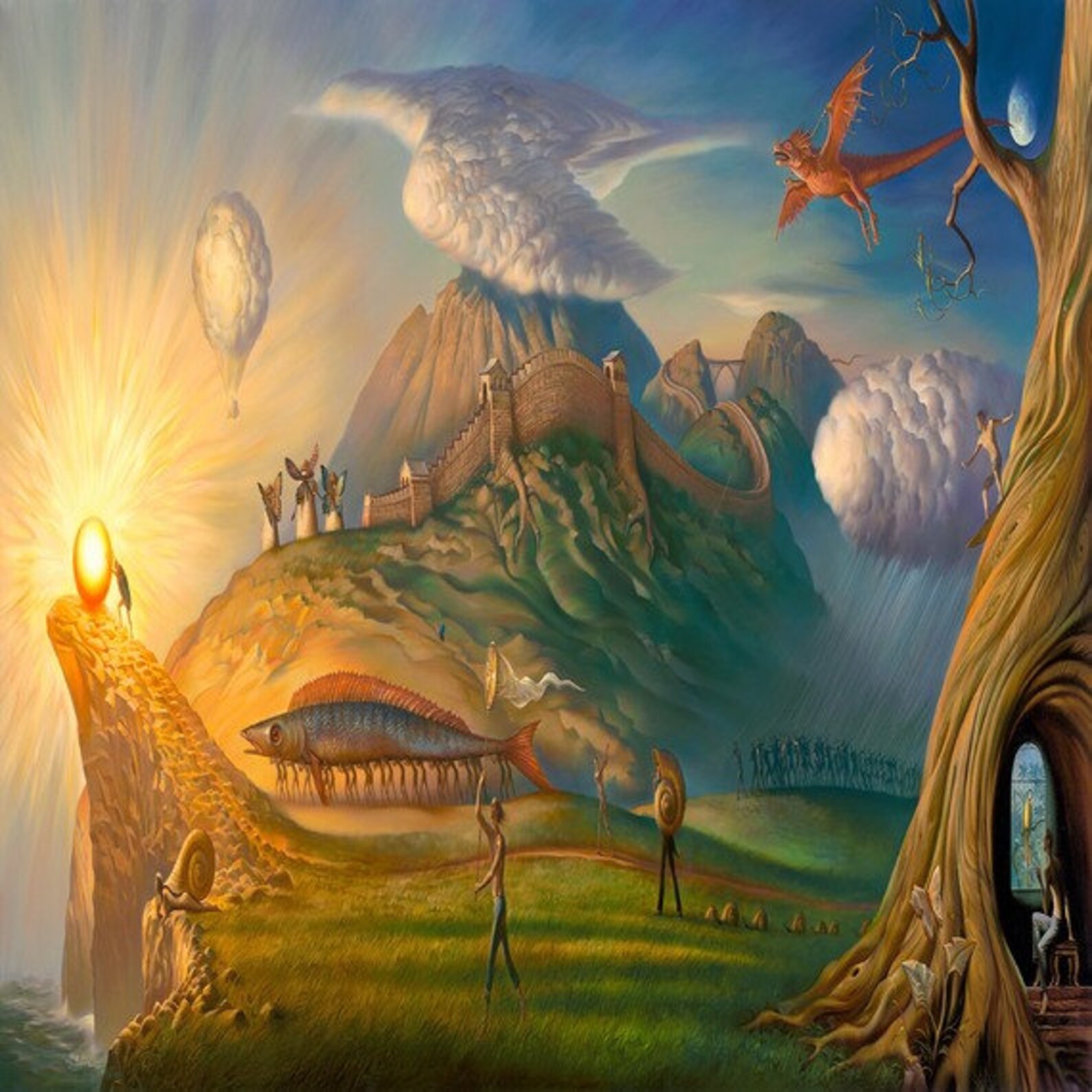 Vladimir Kush Human Way Canvas Wall Art, Art Print, Poster, Surreal ...