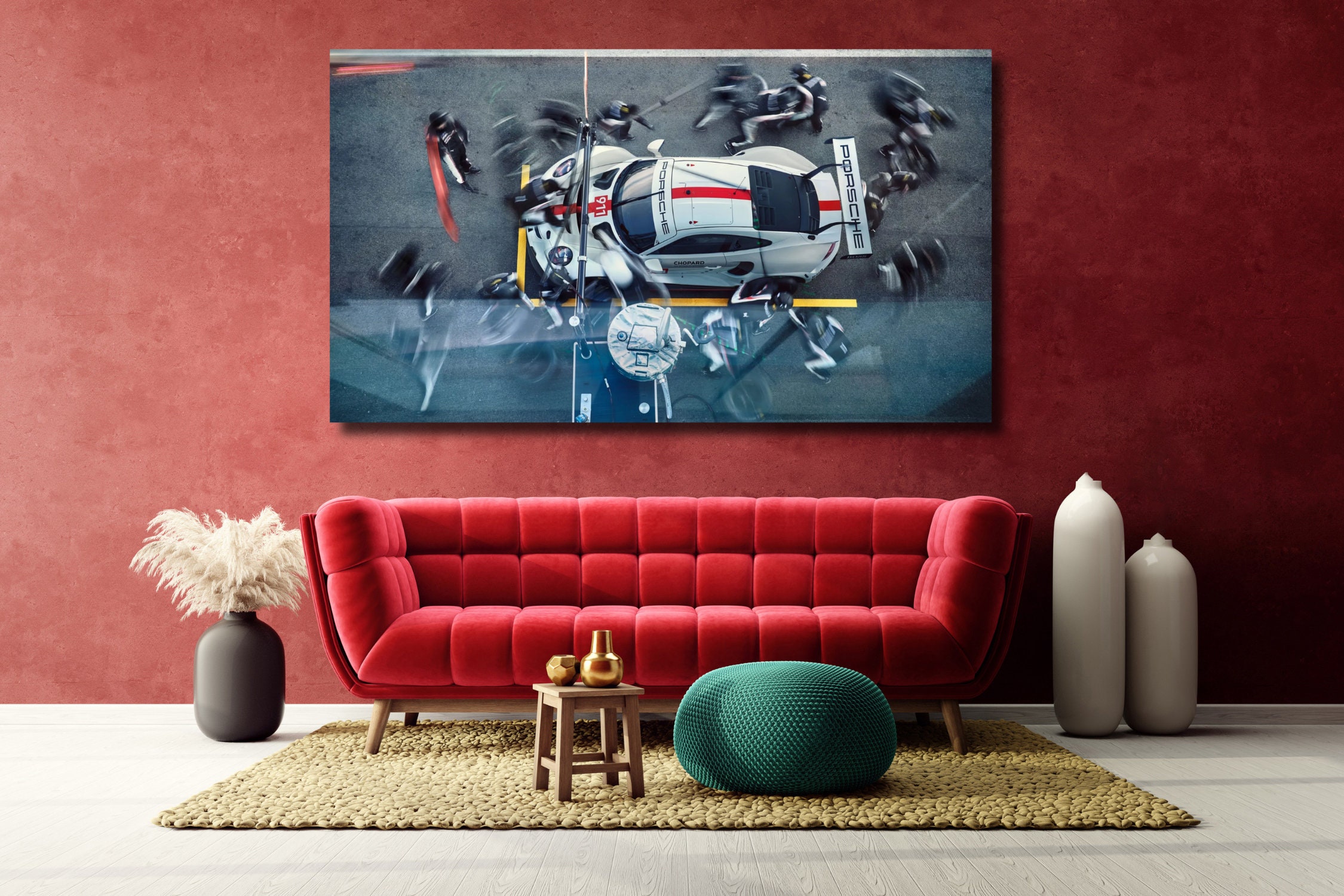 Porsche 911 RSR Canvas Print,porsche Wall Art,sport Car Print,porsche ...