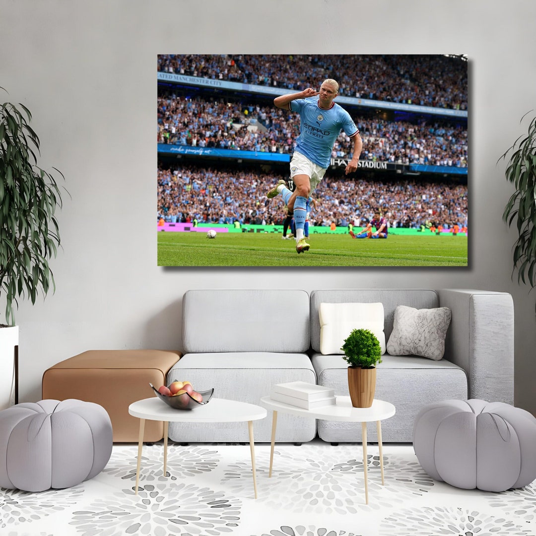 Erling Haaland Canvas Wall Art Framed Ready to Hang Erling Haaland ...