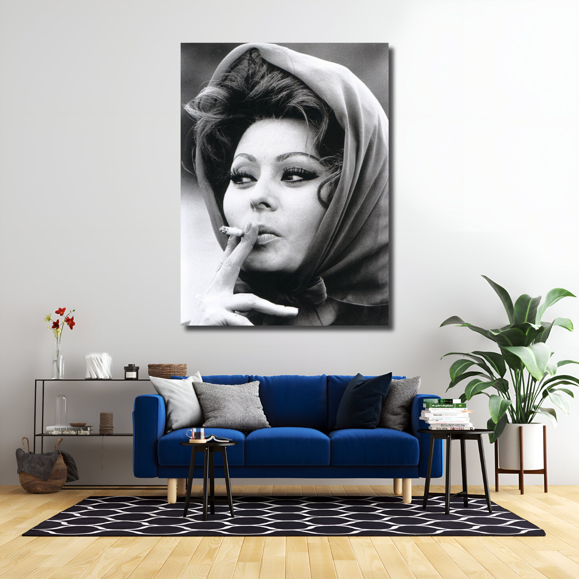 Sophia Loren Canvas Poster Art Wall Pictures Home Decor, Sophia Loren ...