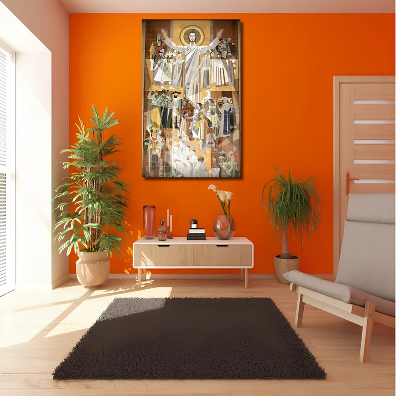 Touchdown Jesus Poster Print Art, Touchdown Jesus Canvas Wall Art ...