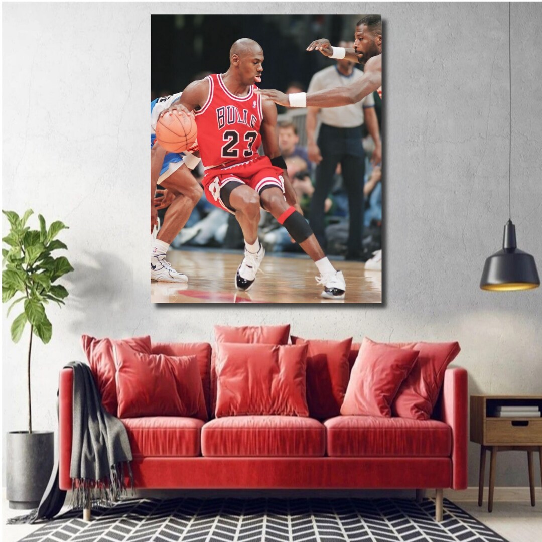 Michael Jordan Canvas Wall Art, Wall Decor, Large Canvas, Motivation 3D ...