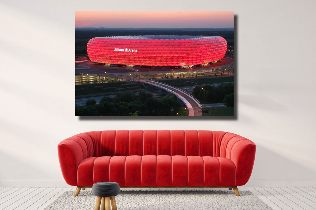 Allianz Arena Stadium Canvas Wall Art Design / POSTER or CANVAS READY ...