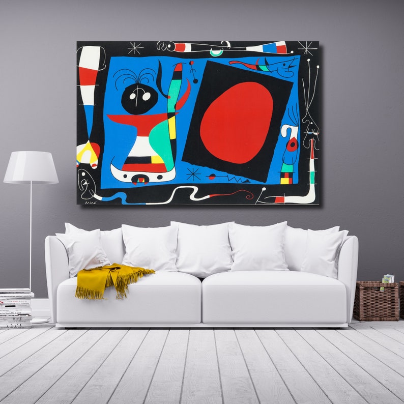 Joan Miro Joan Miro Poster Joan Miro Canvas Wall Art Abstact Canvas ...