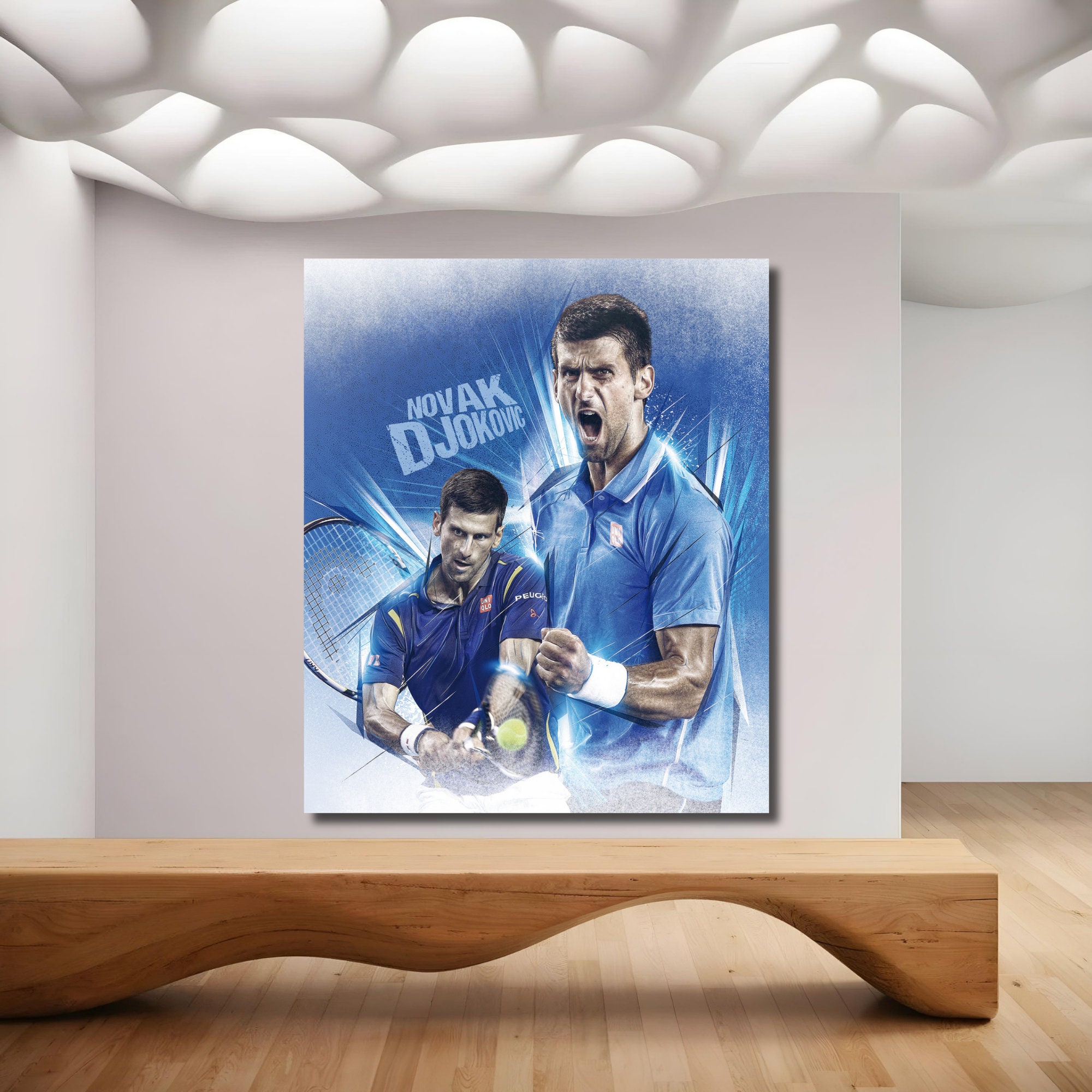 Novak Djokovic Poster, Motivation Art, Sports Room Art, Tennis Wall Art ...