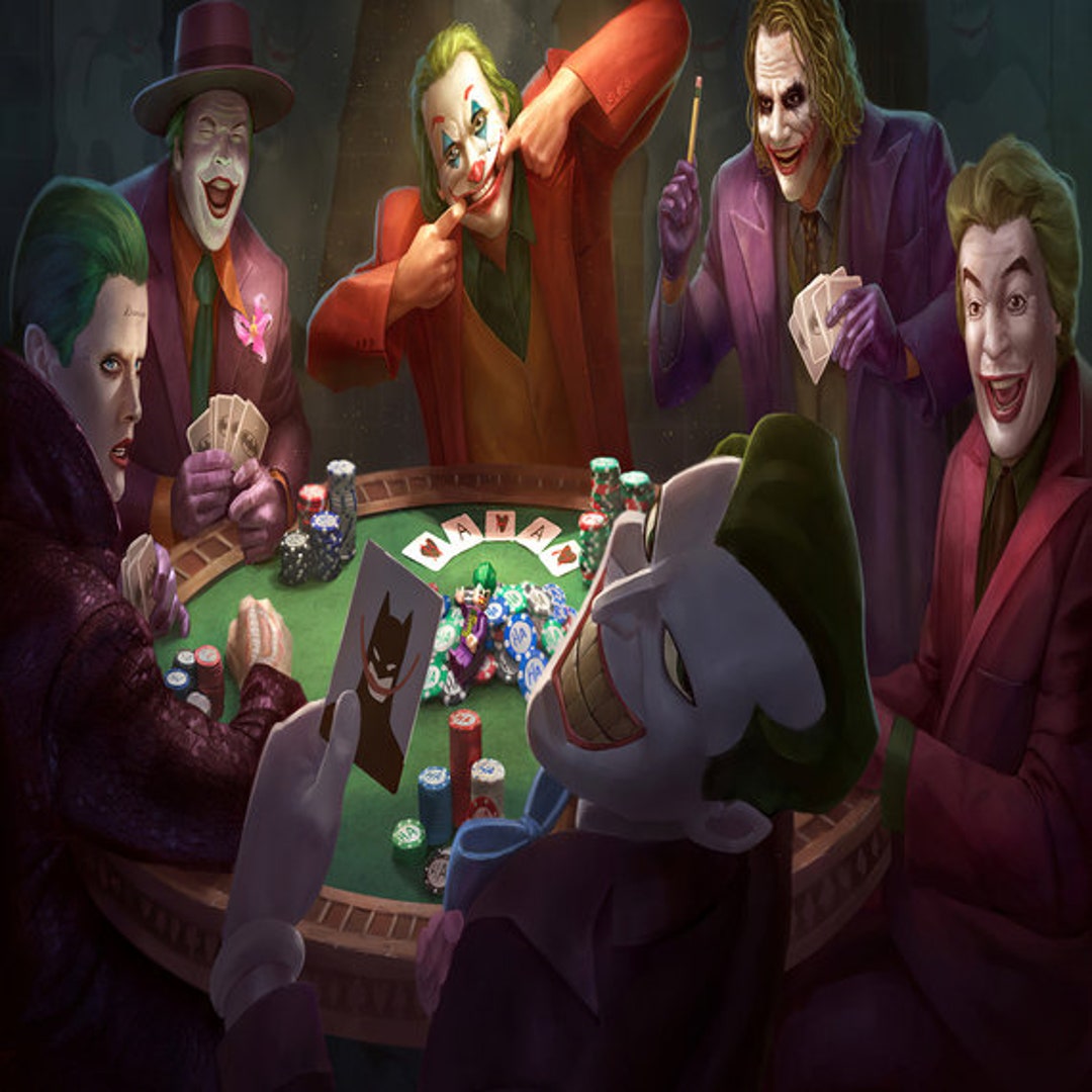All Jokers Playing Poker Canvas Wall Art Extra Large Wall Art Dinning ...
