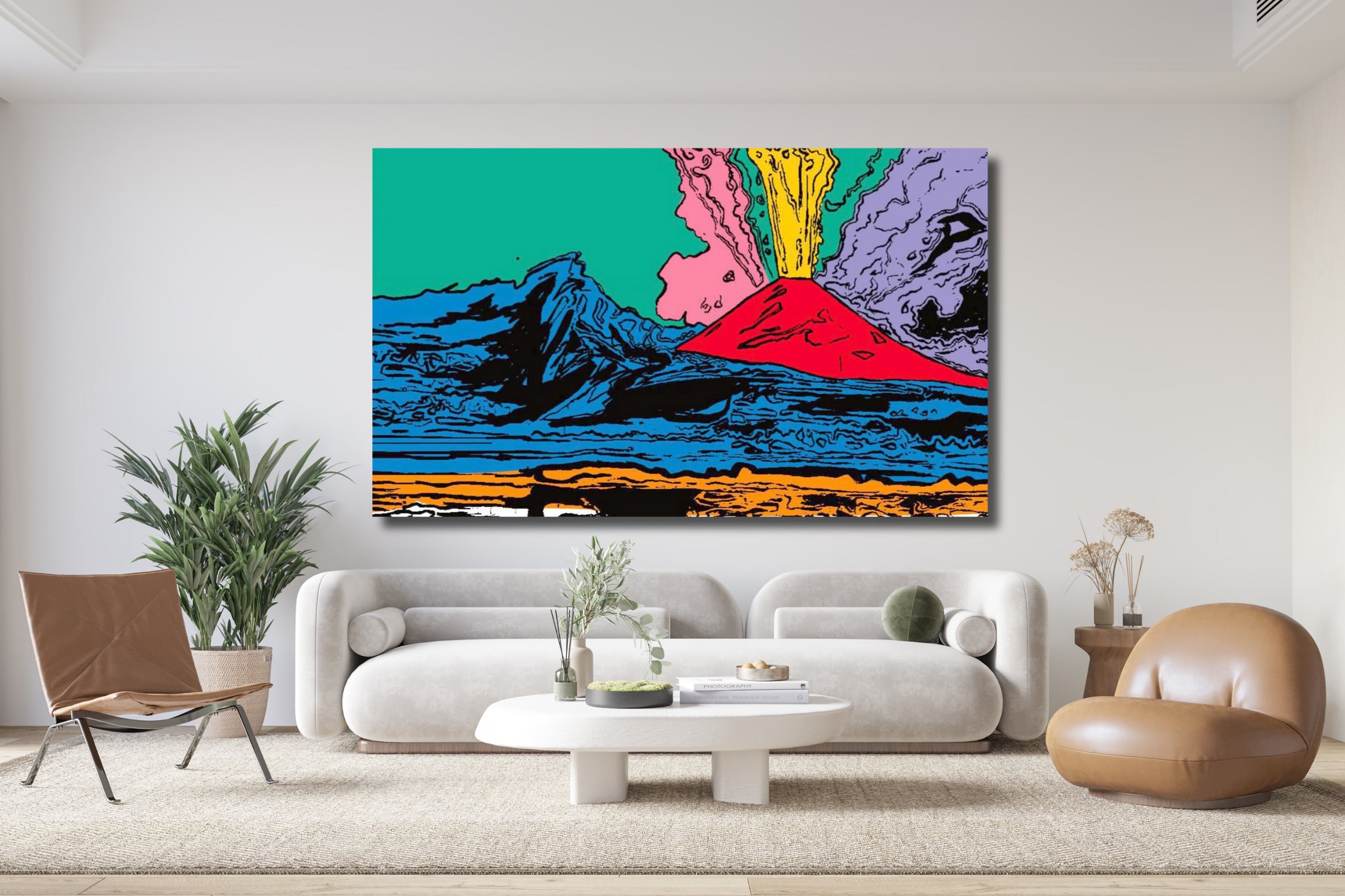 Andy Warhol, Vesuvius, Poster or Painting on Canvas, Pop Art, Interior ...