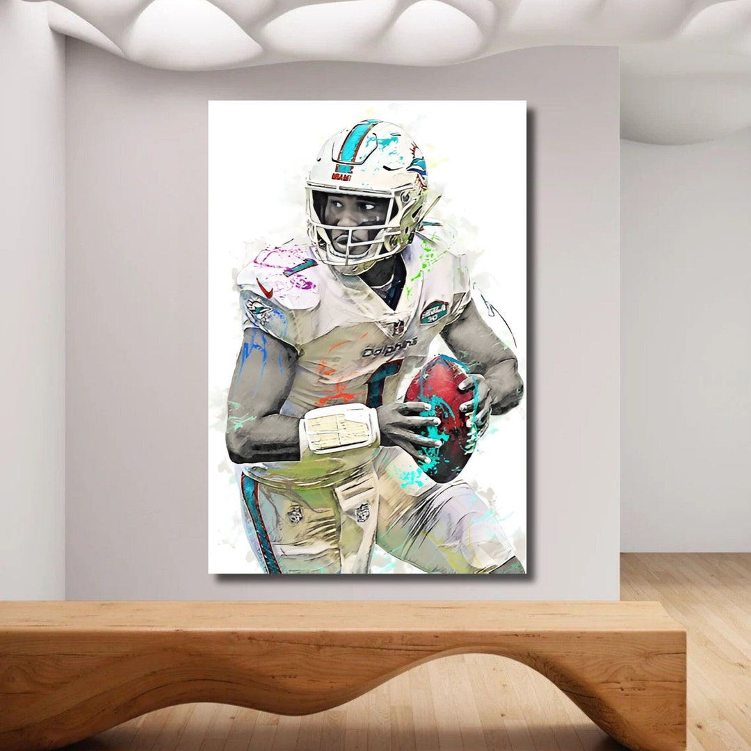 Tua Tagovailoa Poster Miami Dolphins Canvas Print, Wall Art, Sports Art ...