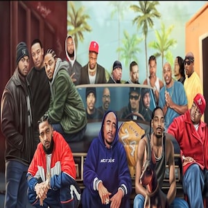All Time Rappers Wall Art Canvas,last Supper Hip Hop Poster Print,ready ...
