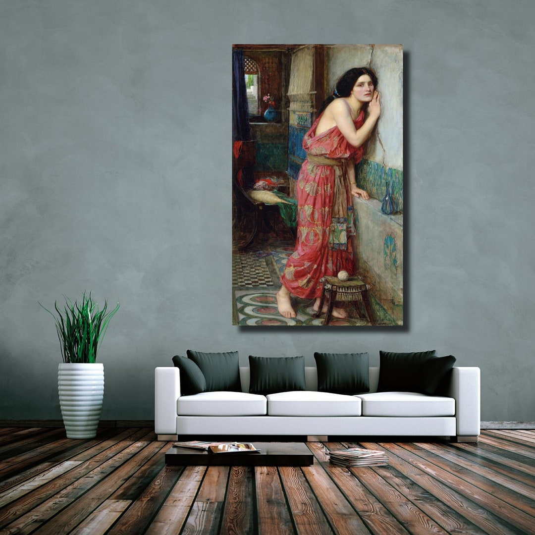 John William Waterhouse: Thisbe the Listener Canvas Wall Art, Home Wall ...