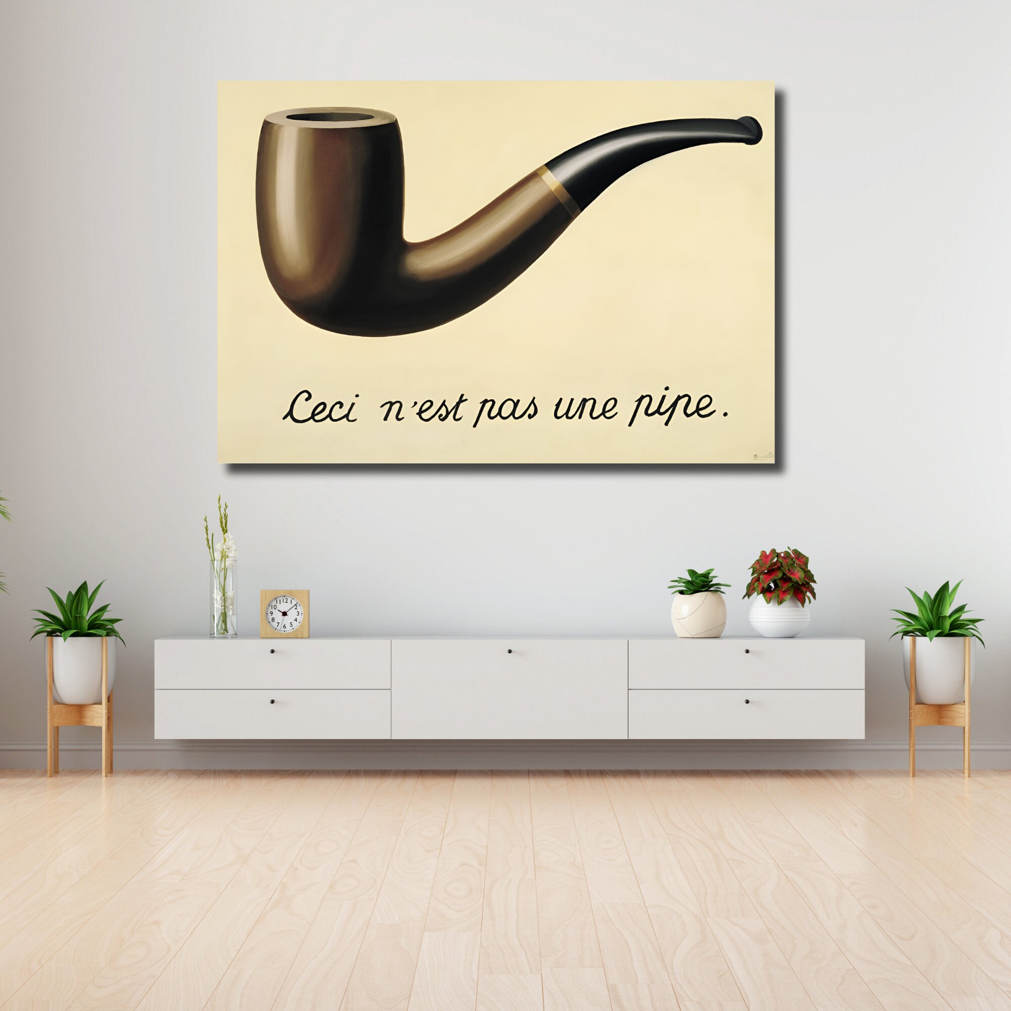 The Treachery of Images 1929, Canvas Wall Art Home Decor, René Magritte ...