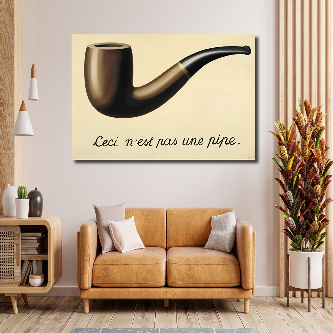 The Treachery of Images 1929, Canvas Wall Art Home Decor, René Magritte ...
