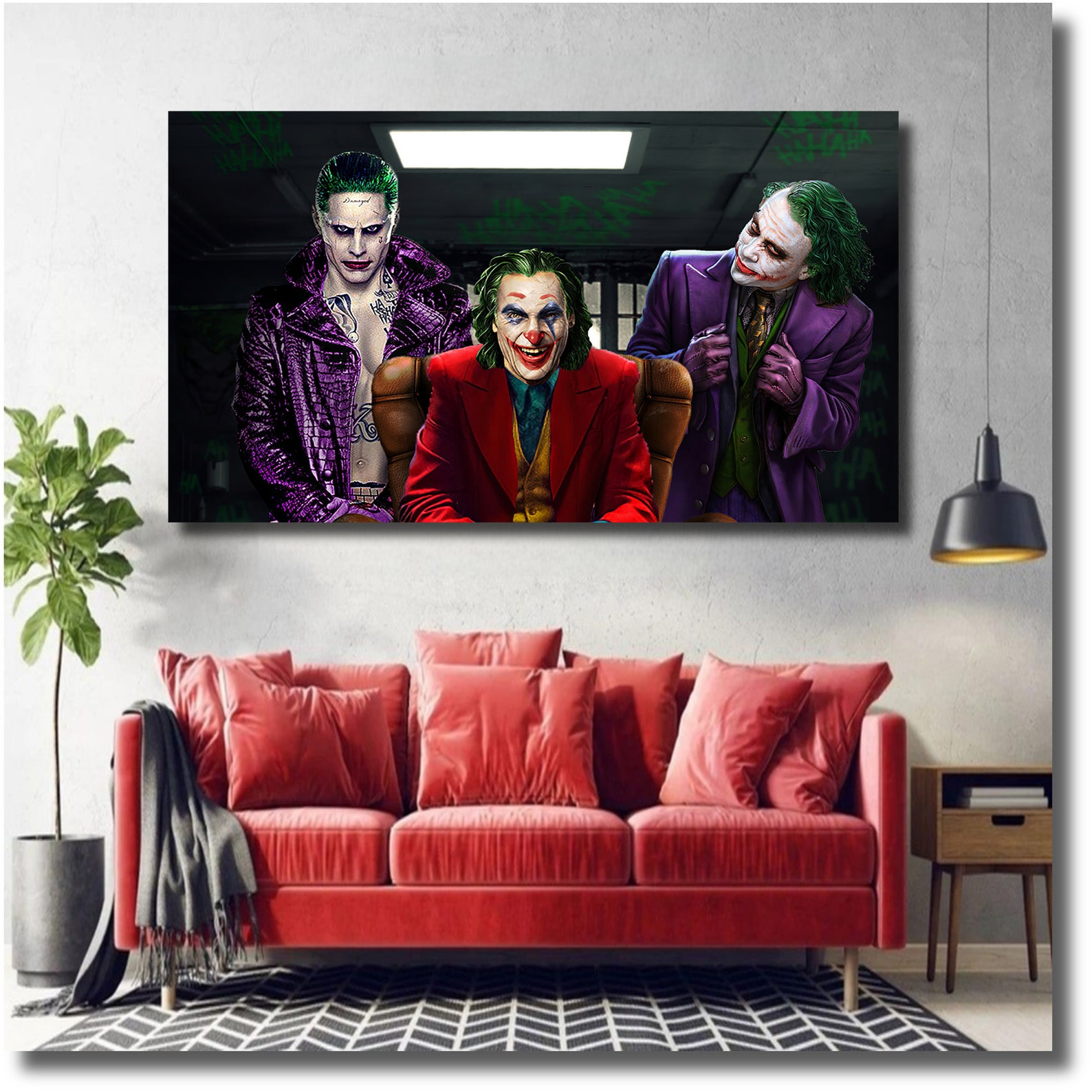 Joker Print Canvas Wall Art Joker Canvas Art Joker Art Joker Wall Decor ...