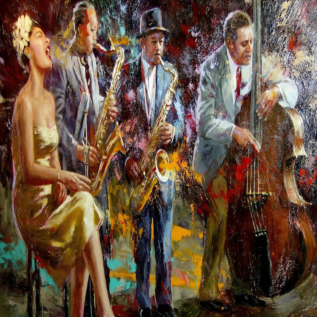 Jazz Wall Art Decor,jazz Orchestra Art,music Wall Art,jazz Art,jazz ...
