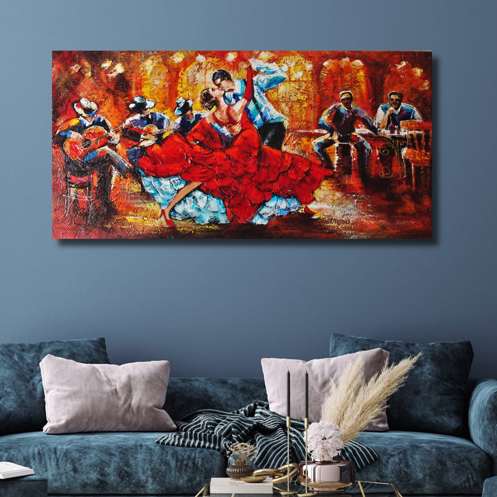 Tango Canvas Wall Art, Tango Couple Print, Dance Poster, Tango Painting ...