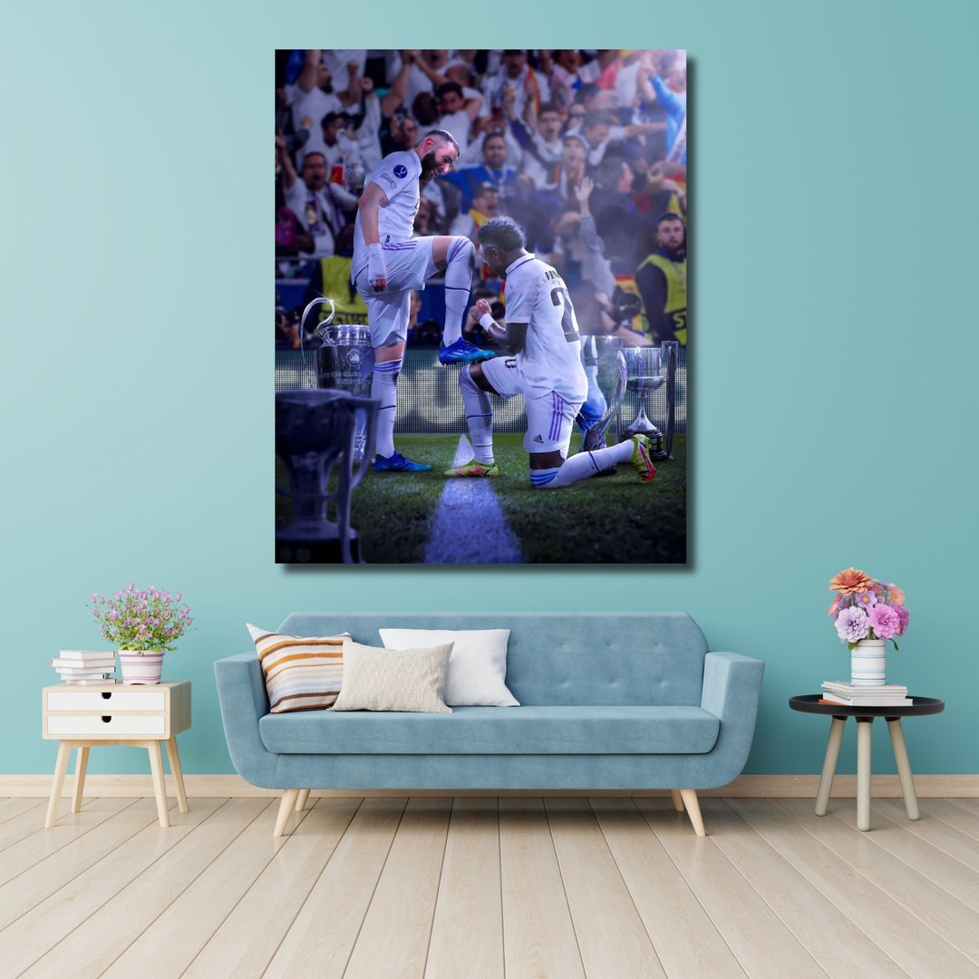 Benzema Canvas Paintings Benzema Canvas Wall Art Canvas Wall - Etsy