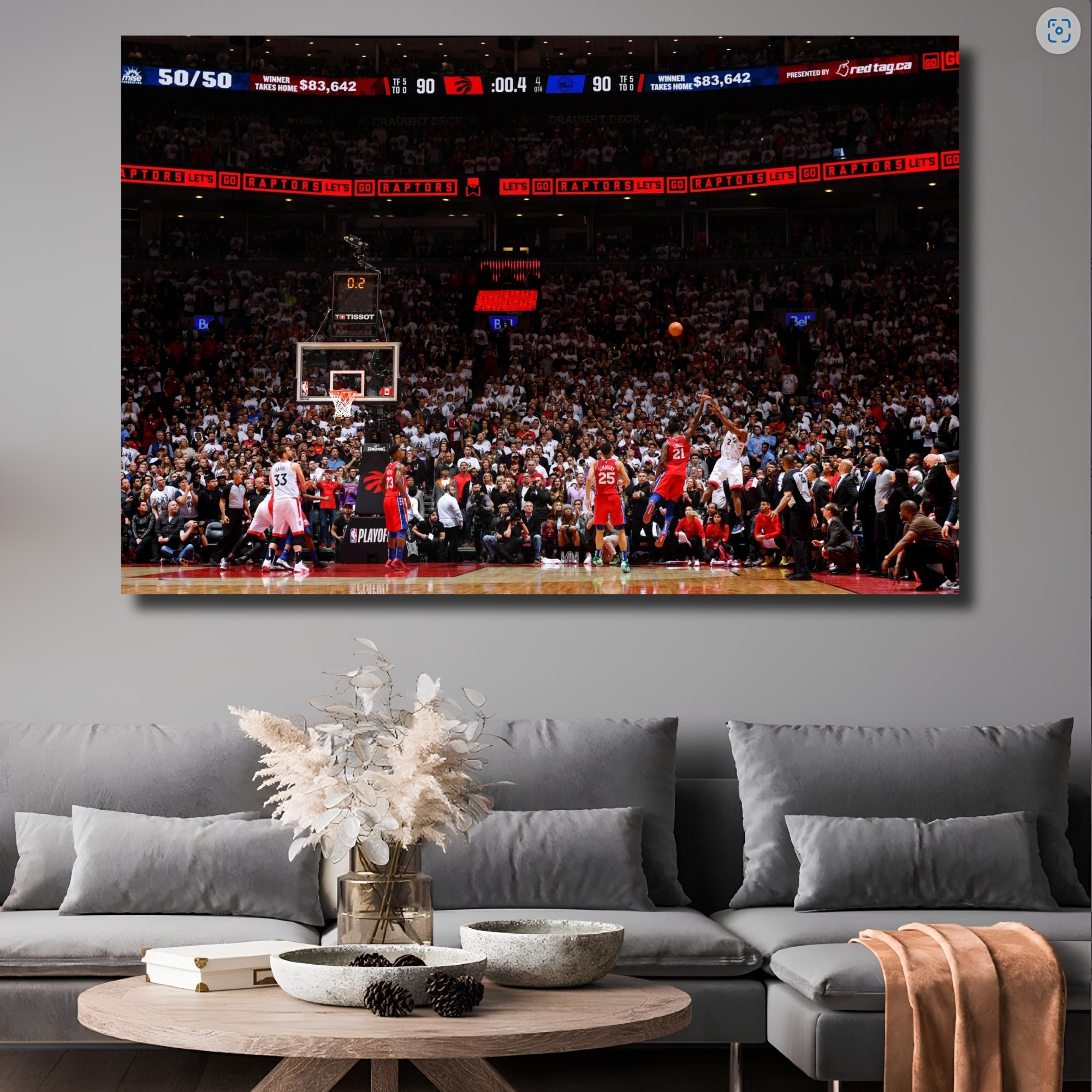 Kawhi Leonard's Incredible Buzzer-beater Shot Canvas Wall Art 13/05/19 ...