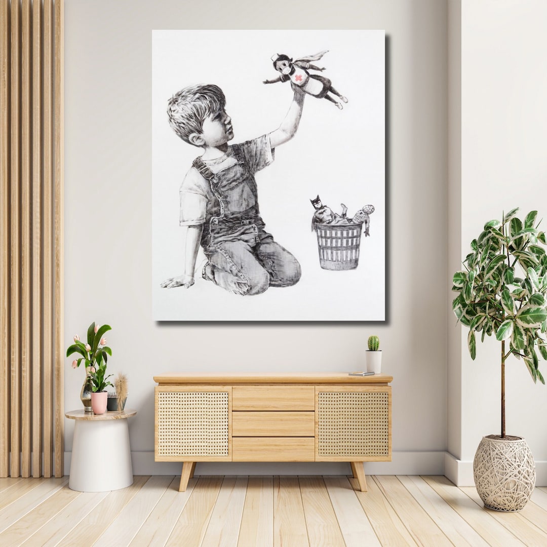 Banksy Game Changer Superhero Nurse Banksy Nurse Art, Banksy ...