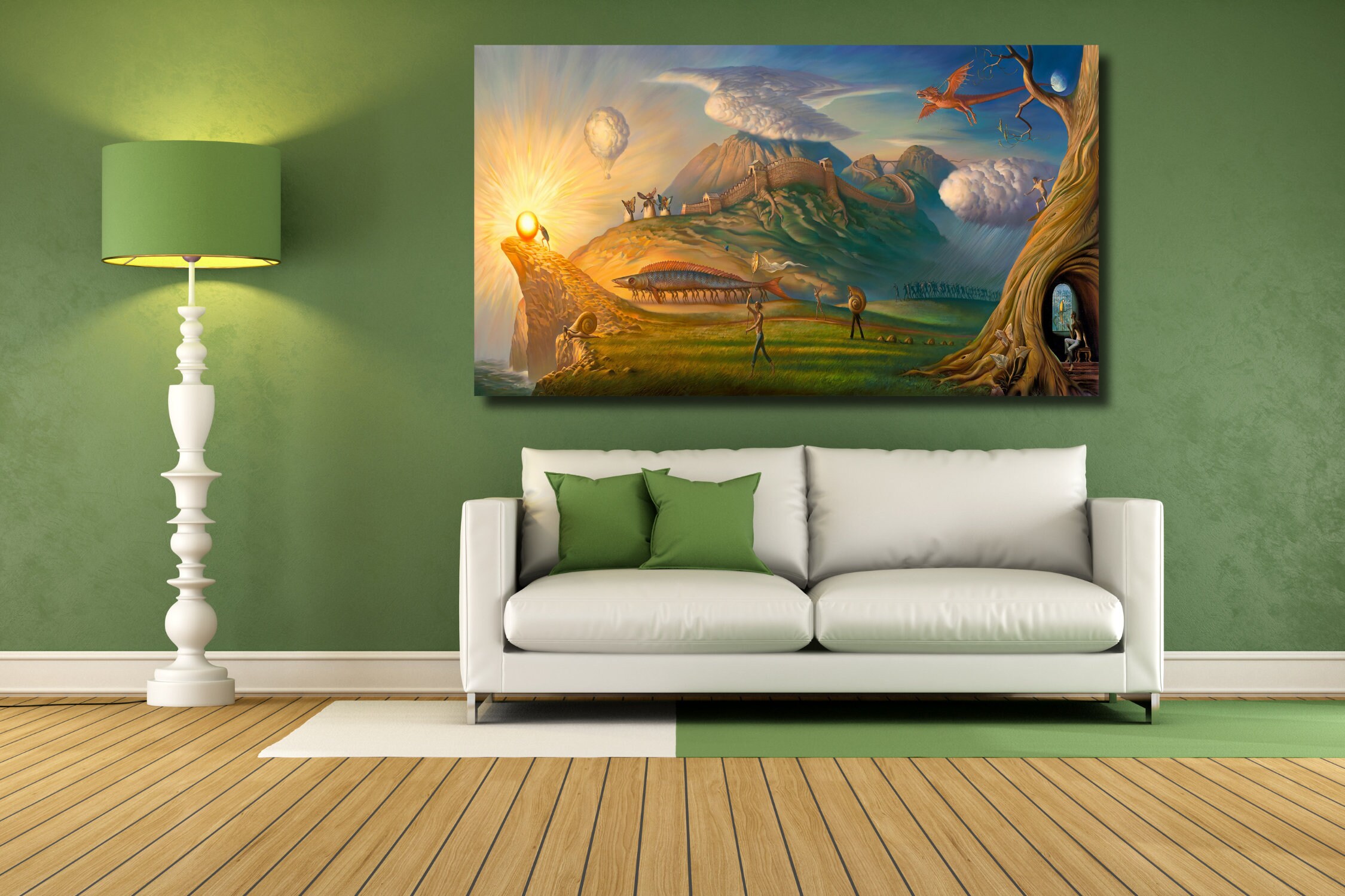 Vladimir Kush Human Way Canvas Wall Art, Art Print, Poster, Surreal ...