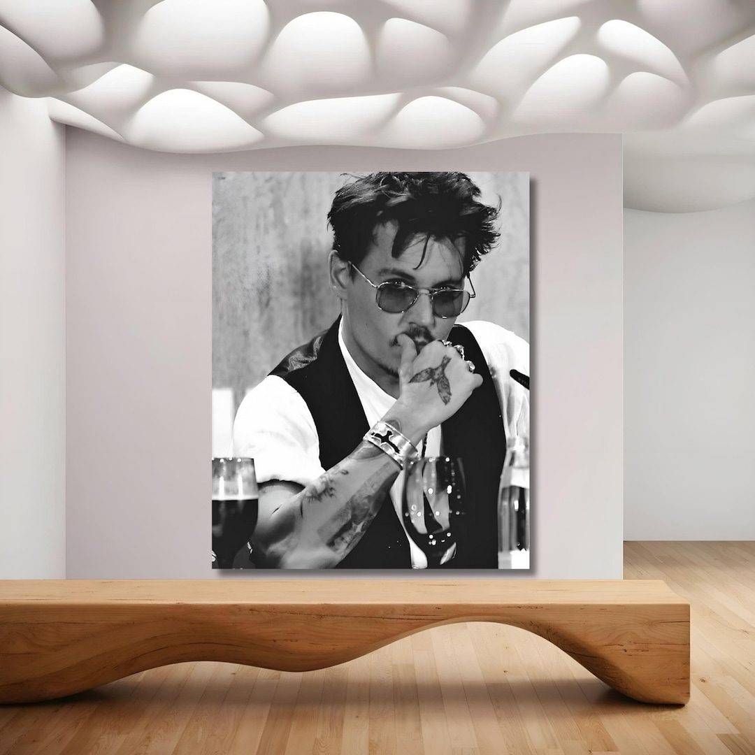Johnny Depp Art Print Johnny Depp Canvas Wall Art Johnny Depp Poster ...