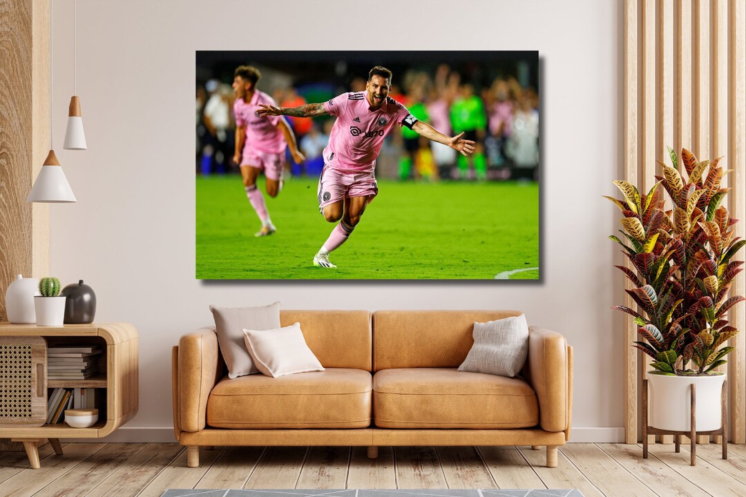 Lionel Messi Inter Miami Game Winning Goal in First Game Canvas Wall ...