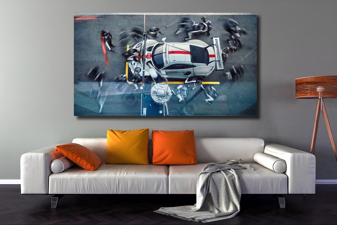 Porsche 911 RSR Canvas Print,porsche Wall Art,sport Car Print,porsche ...