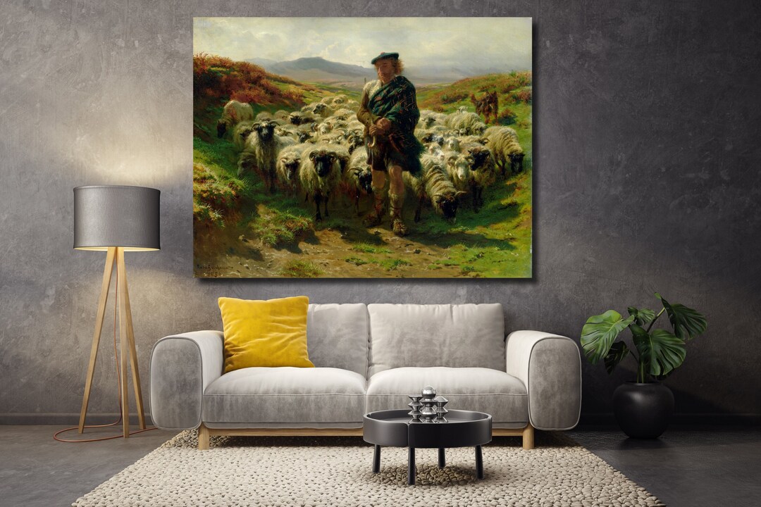 Rosa Bonheur Art,the Highland Shepherd Poster,large Wall Art Canvas ...